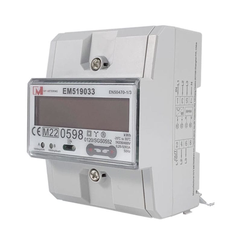 Three-phase electric energy meter - EM519033 - IVY METERING - DIN rail ...