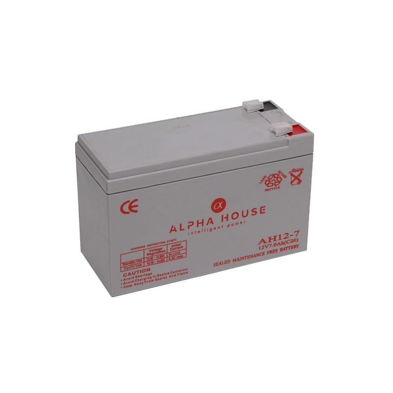 Rectangular battery - AH12-7T1 - Alpha House Ltd - 12 V / UL / CE