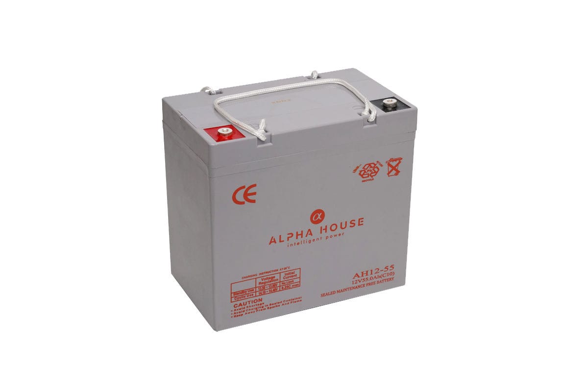 Rectangular battery - AH12-55 - Alpha House Ltd - 12 V / UL / CE