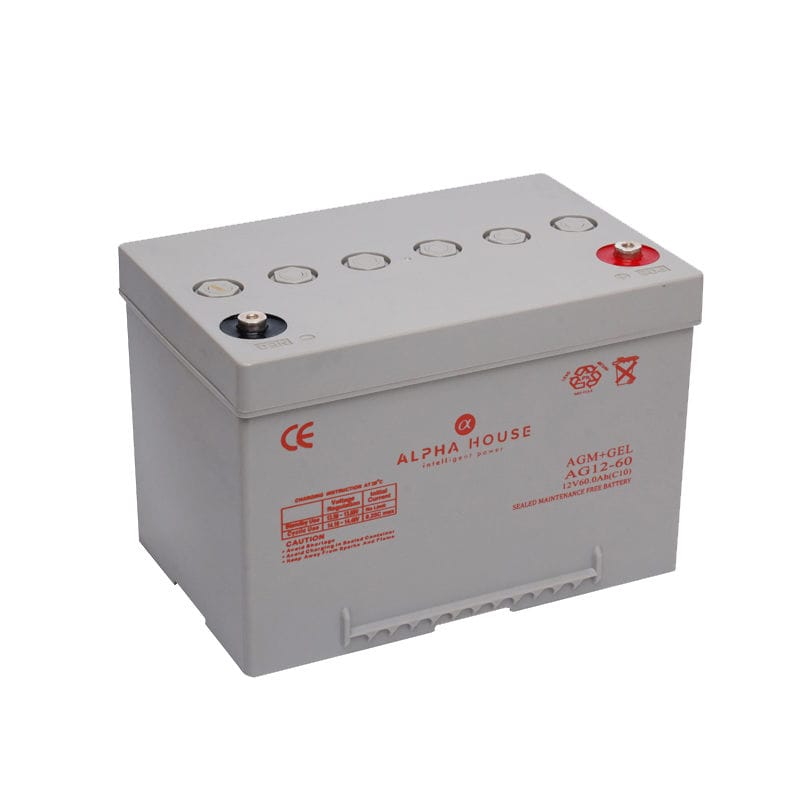 Rectangular battery - AG12-60 AGM+GEL - Alpha House Ltd - 12 V / UL / CE