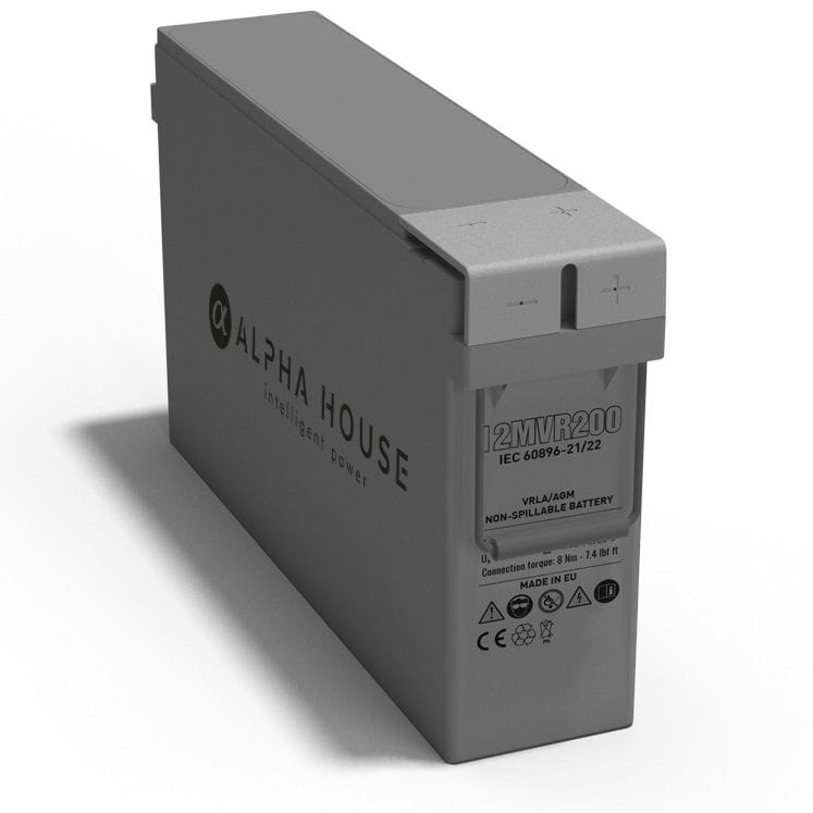 Rectangular battery - 12MVR200 - Alpha House Ltd - 12 V / ISO