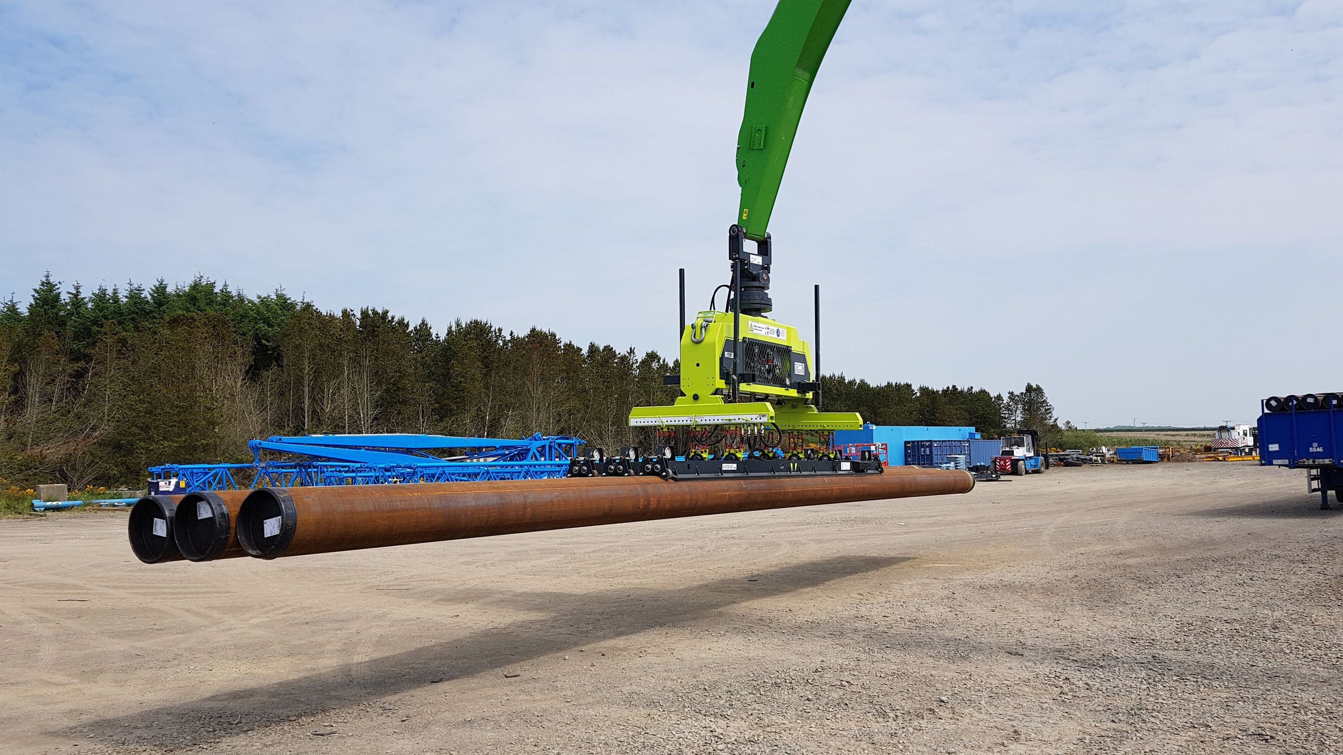 Overhead crane vacuum lifting device - Vlentec - for pipes / horizontal ...