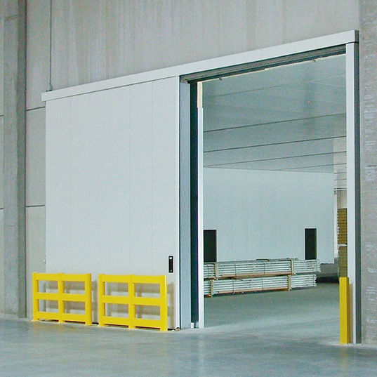 Sliding door - KOPRON SPA - hinged / galvanised steel / indoor