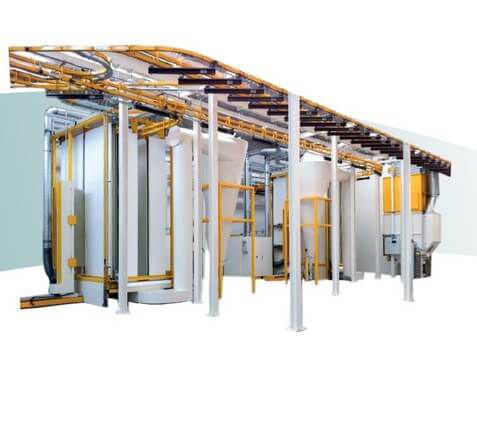Automatic powder coating booth - MS FCB - BINKS U.K. LIMITED