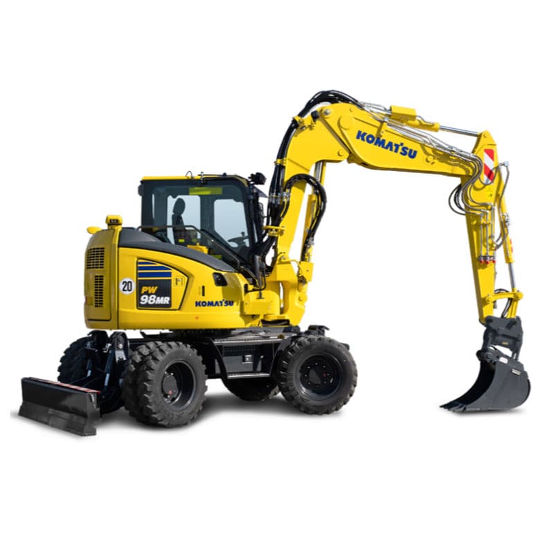 Medium excavator - PW98MR-11 - Komatsu Europe - wheeled / diesel ...