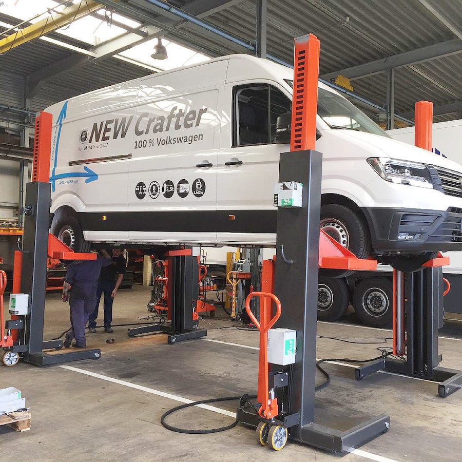 Mobile jack - DH-AB.100 - Dhollandia - hydraulic / 10 tons / 14 tons