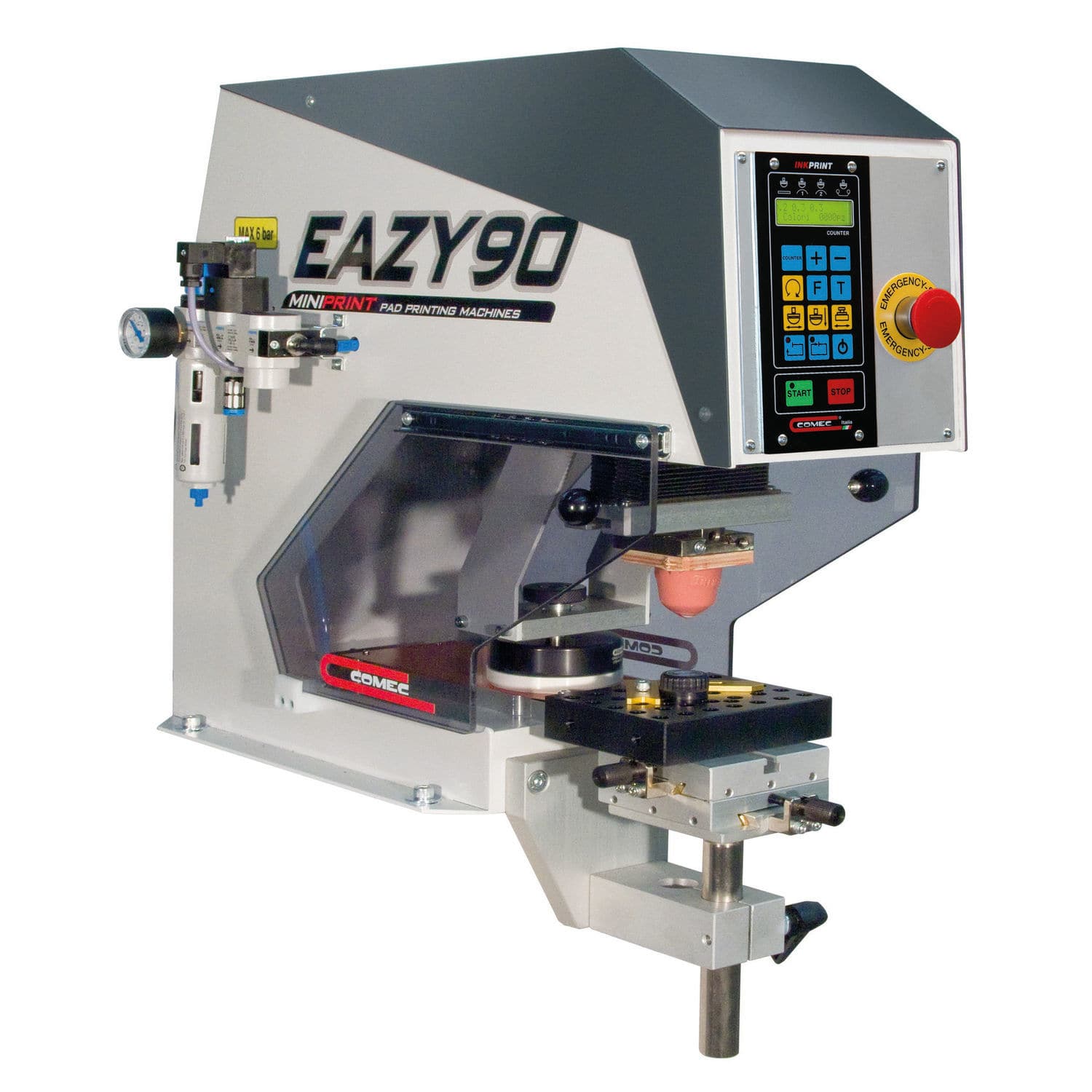 Pad printing machine with hermetic ink cup - INKPRINT EAZY 90 1C ...