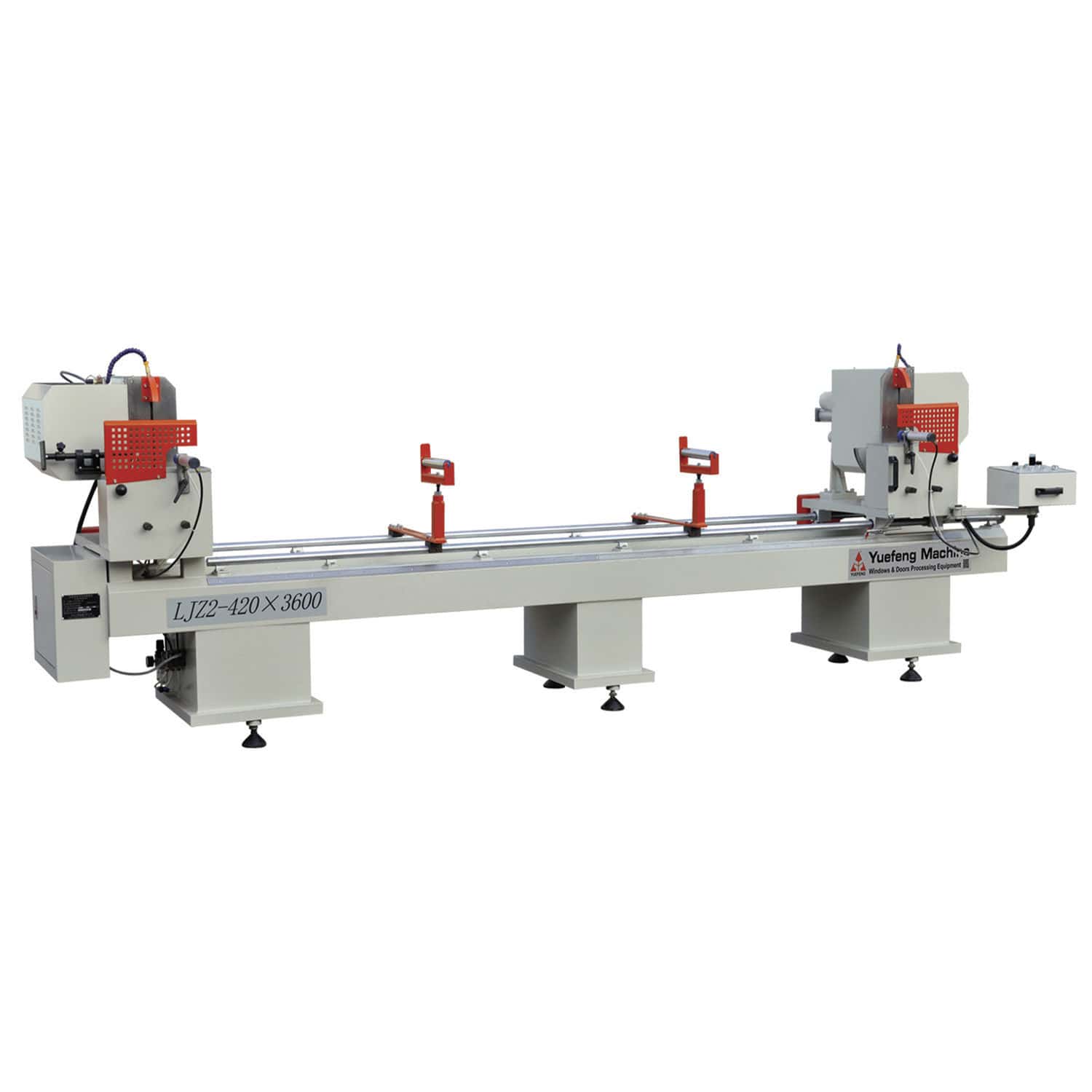 Double-miter sawing machine - LJZ2-420×3600 - JINAN YUEFENG MACHINERY ...