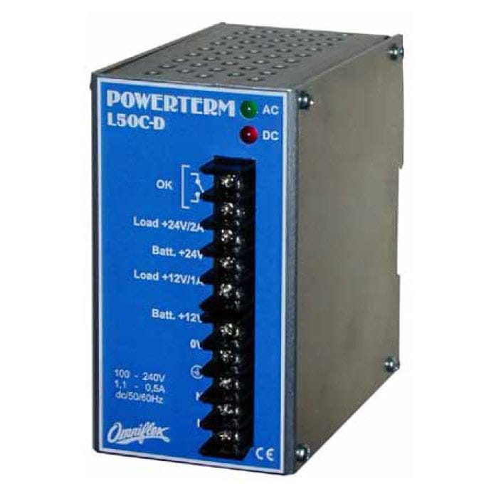 DIN rail-mounted battery charger - L50C-D - Omniflex - lead-acid ...