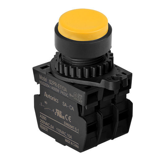 Mushroom push-button switch - S2PR series - Autonics - IP65 / round