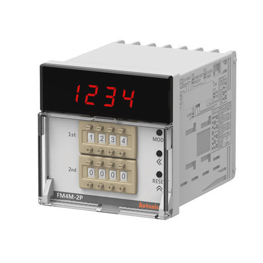 Pulse counter - FM Series - Autonics - 6-digit / DIN rail / preset