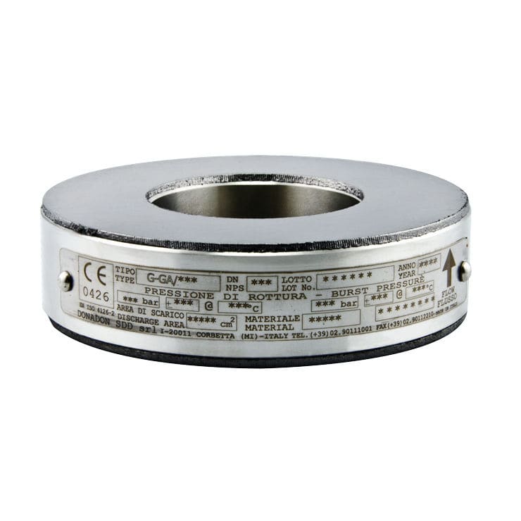 Flat seat rupture disc - G-GA - Donadon SDD - graphite