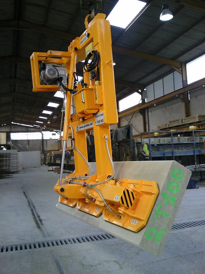 Sheet metal vacuum lifting device - Concretelift - ACIMEX - for heavy ...