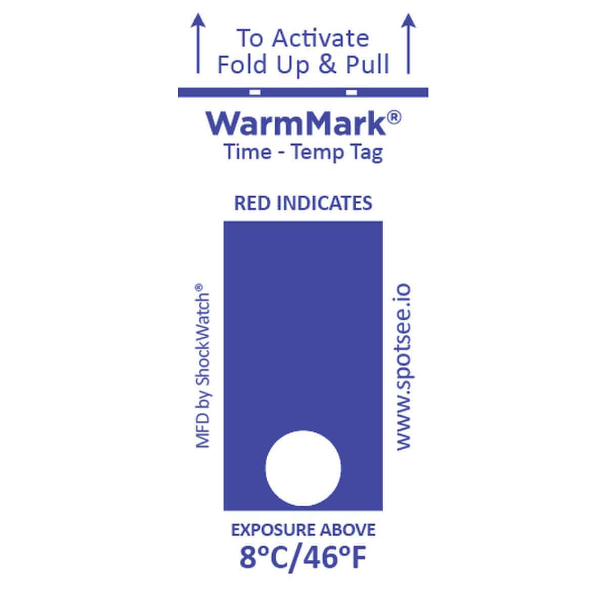 Time-temperature label - WarmMark - SpotSee - shipping / adhesive / for ...