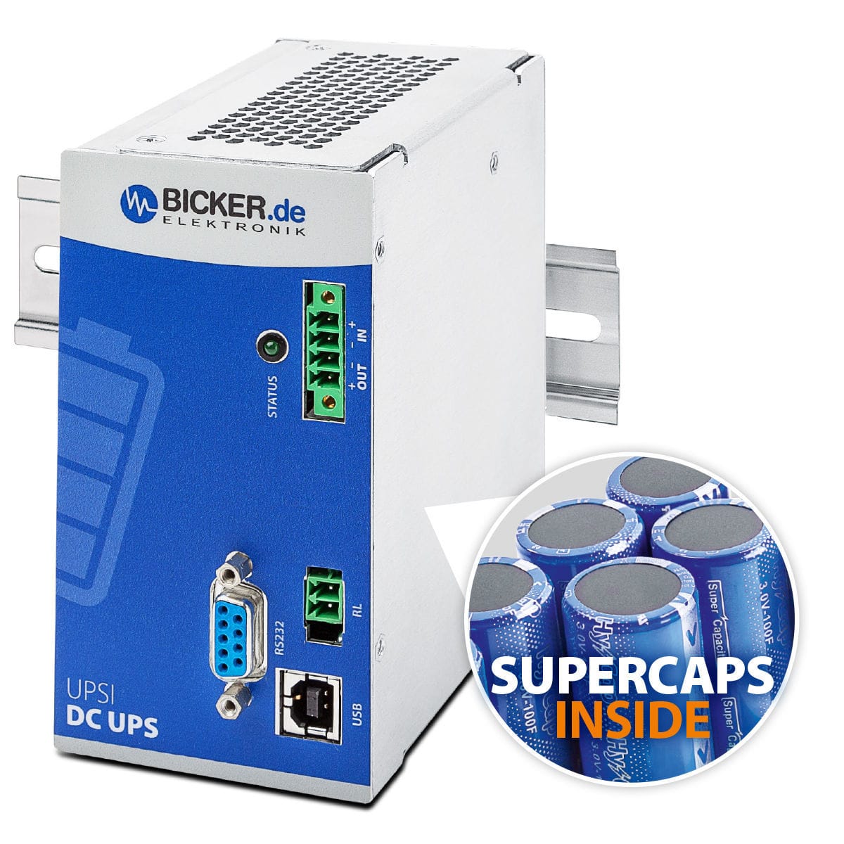 12VDC UPS - UPSI-1208DP2 - Bicker Elektronik GmbH - with supercapacitor ...
