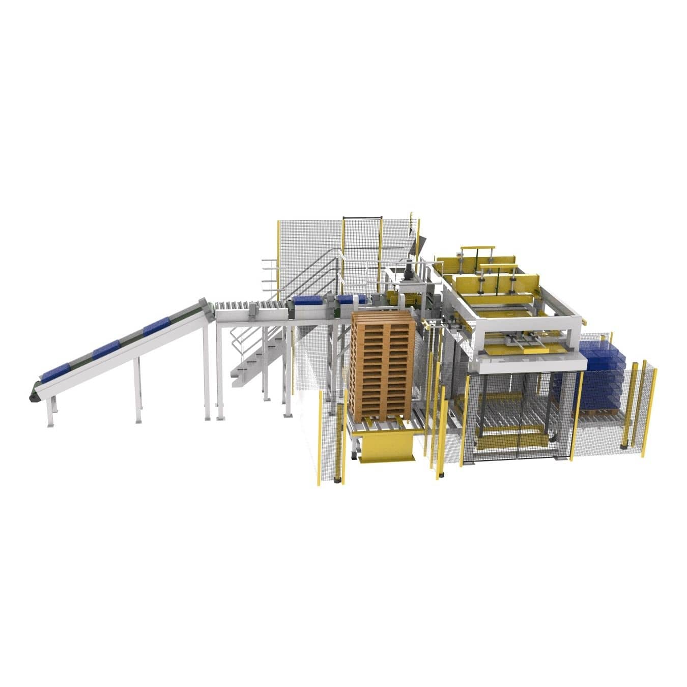 High level infeed palletizer - ARCUS 1500 P/C - NEWTEC BAG PALLETIZING ...