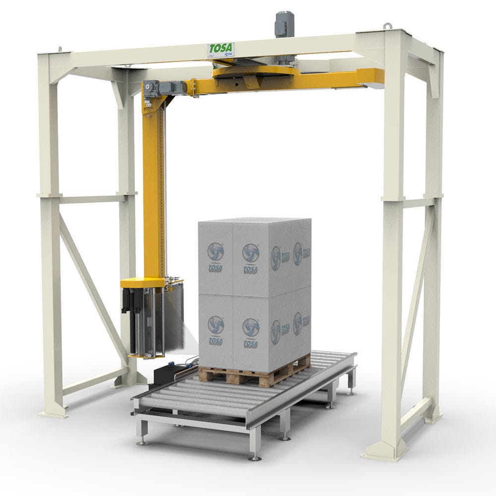 Rotary arm stretch wrapper - NEWTEC BAG PALLETIZING - automatic / film ...