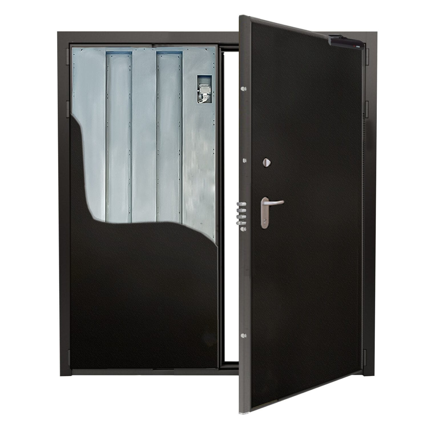 Armored door system - CBX-60 - CBX SECURITY - swing / glass / indoor