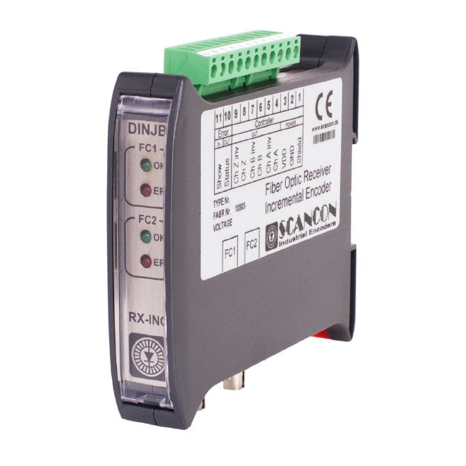 Fiber optic receiver - Scancon - data transmission / DIN rail