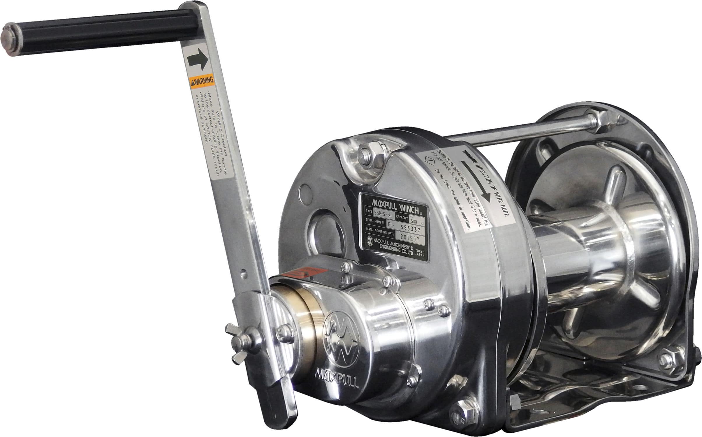 Manual winch - SB-5-SI - Maxpull - wire rope / compact / gear
