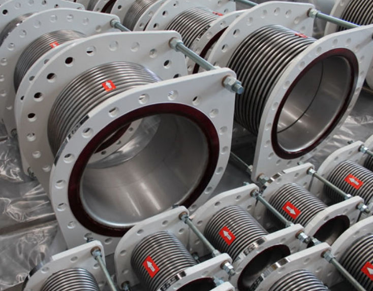 Metal pipe expansion joint - M series - Macoga, S.A - round / flange ...