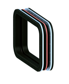 Rubber pipe expansion joint - Macoga, S.A - square / rectangular / flange