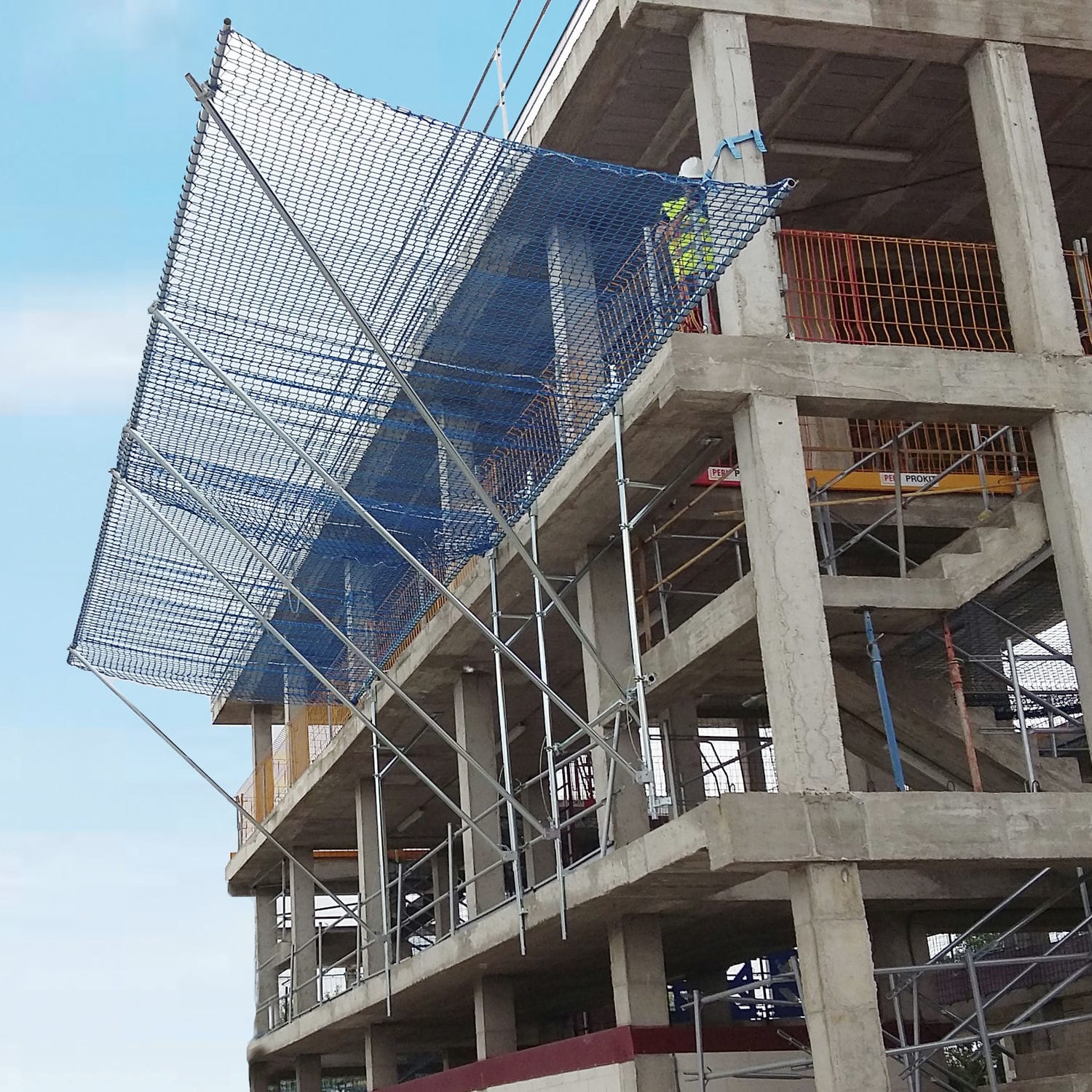 Construction fall arrest safety net - Visor T - Visornets - high-rise