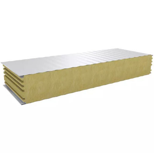 Mineral wool core sandwich panel - BRDECO - rock wool core / steel ...