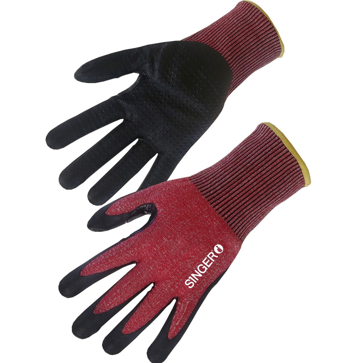 Industrial safety gloves - PHD5RED - SINGER Frères - anti-cut / foam ...