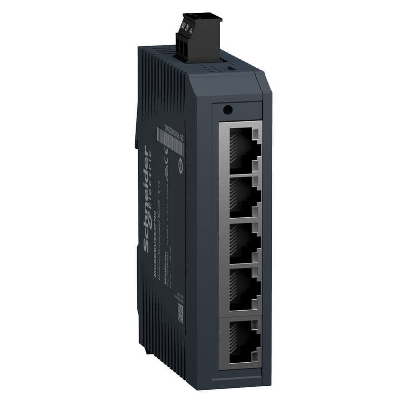 Unmanaged ethernet switch - MCSESU053FN0 - Schneider Electric - 5 ports ...