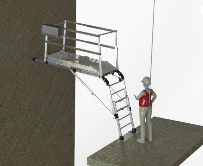 Mobile scaffolding - PAT 1700/3000 - LERA - for elevator shafts ...