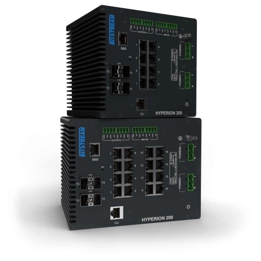 Managed ethernet switch - Hyperion 200 - BITSTREAM S.A. - 12 ports / 20 ...