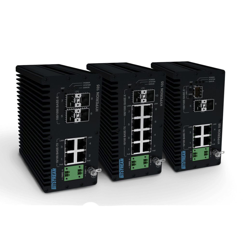 Managed ethernet switch - Hyperion 105 - BITSTREAM S.A. - 8 ports / 10 ...