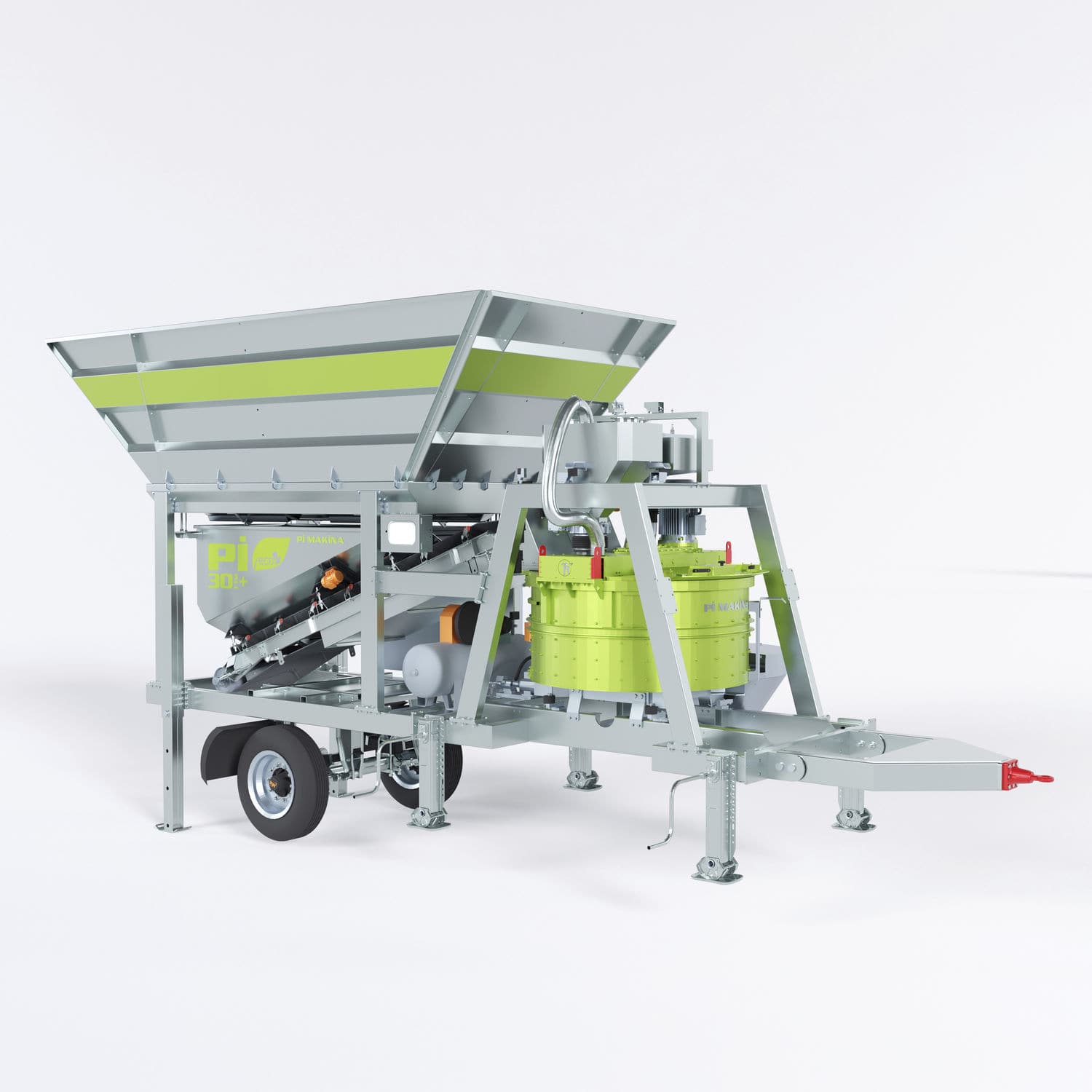 Mobile concrete batching plant - Pi 30 FT - Pi Makina Construction ...