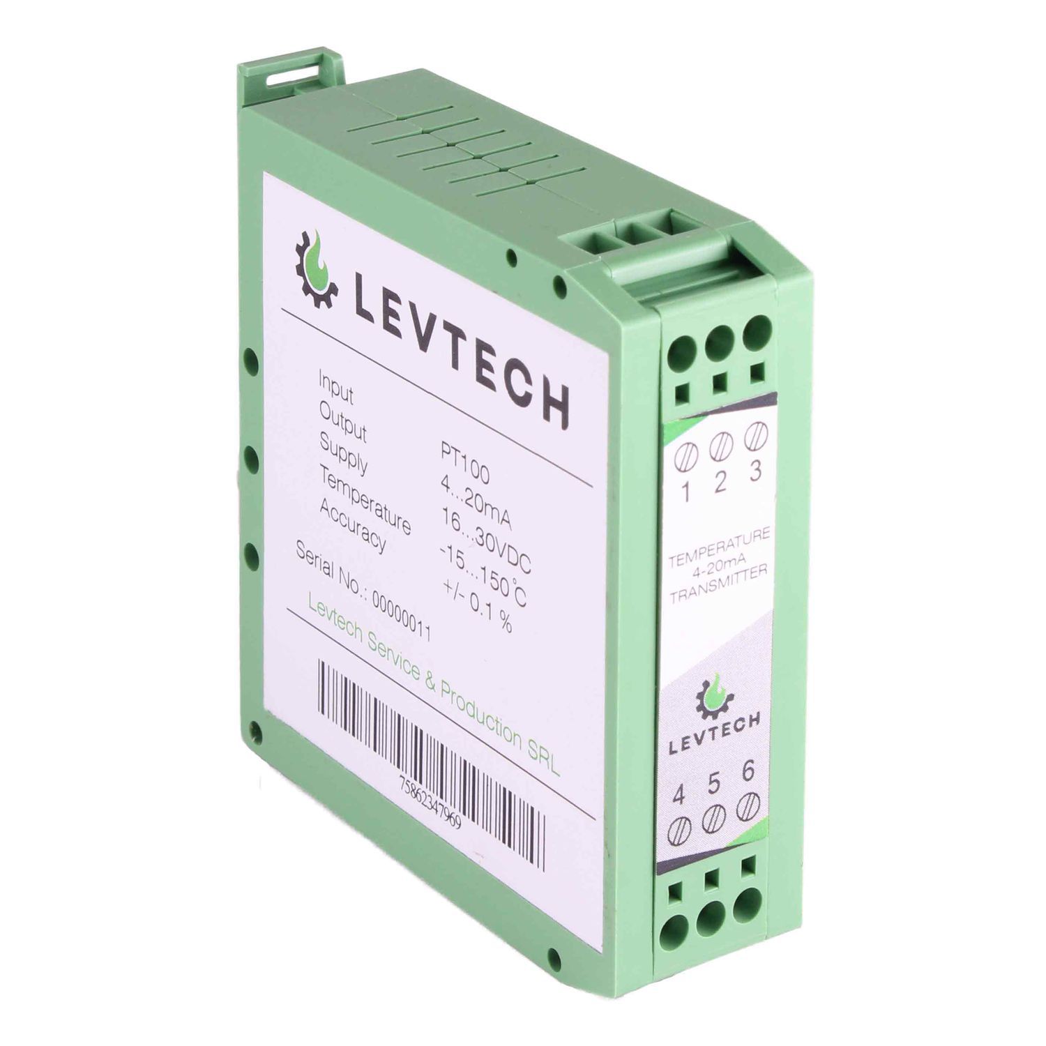 DIN rail mount temperature transmitter - LSP-TST - Levtech Service ...