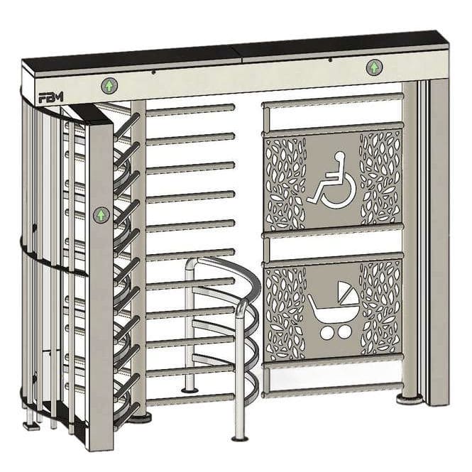 Pedestrian gate - TURNGATE Bike TGBi413 - FBMECASYSTEM - automatic ...