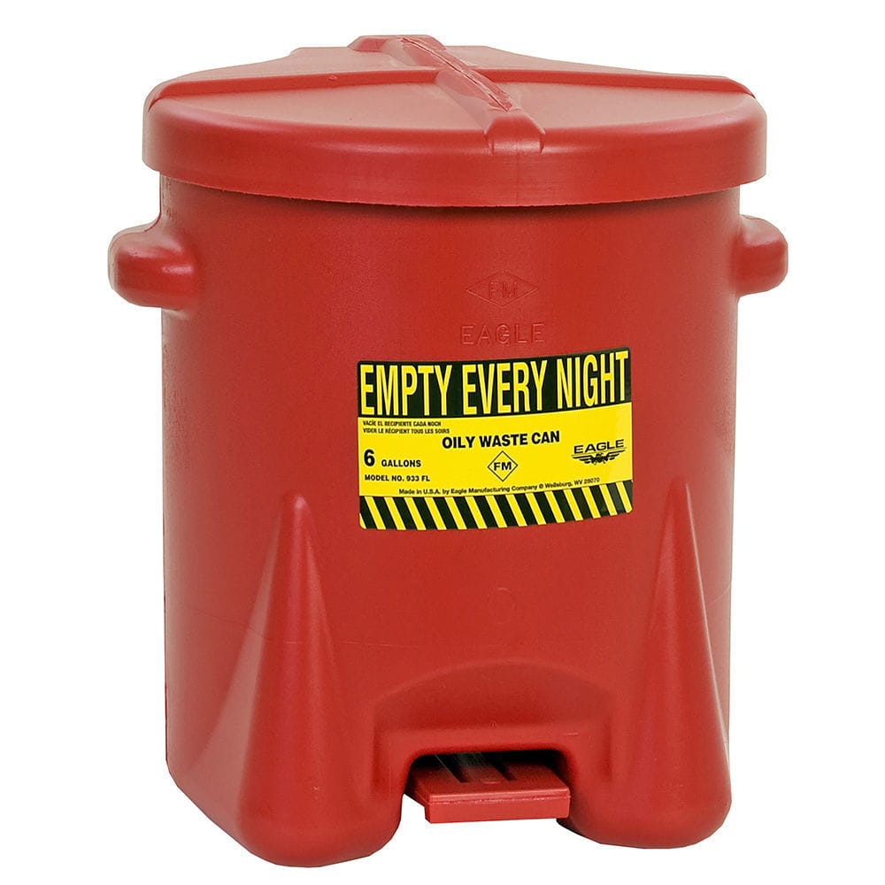 Polyethylene waste bin - 93FL Eagle - Justrite Safety Group - waste oil ...