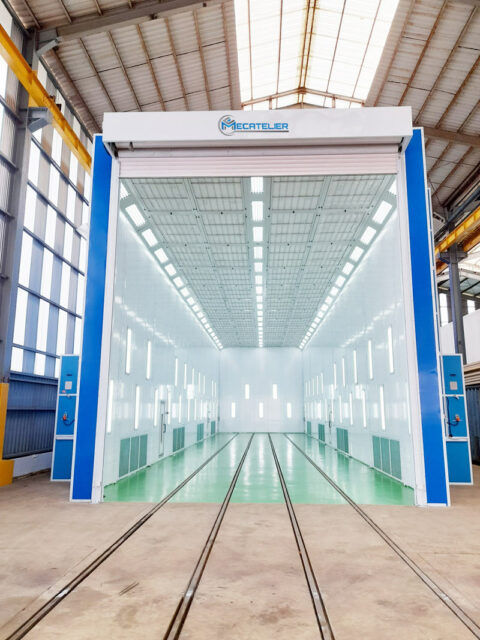 Closed circuit paint booth - PL - Mecatelier - for heavy trucks ...