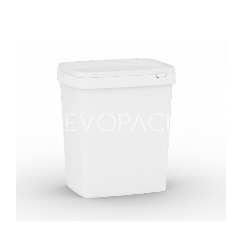 Plastic pail - 93600 - EVOPACK - rectangular / with lid / with handle