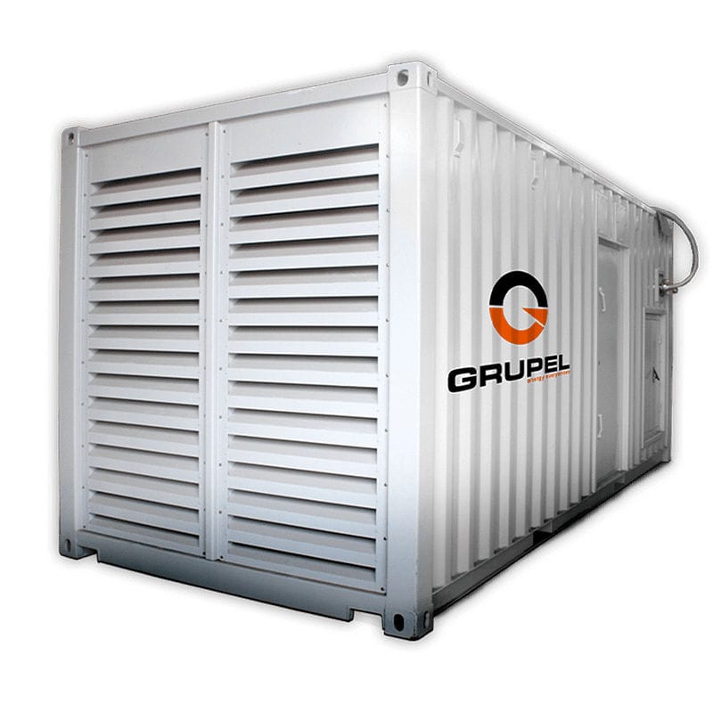 Natural gas generator set - GRUPEL - biogas / three-phase / containerized