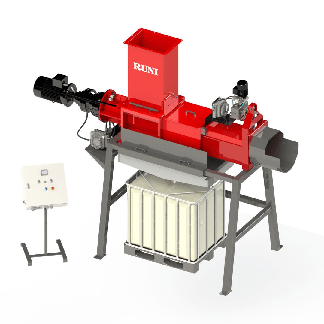 Waste recycling waste compactor - SK370 - Runi - stationary / screw ...