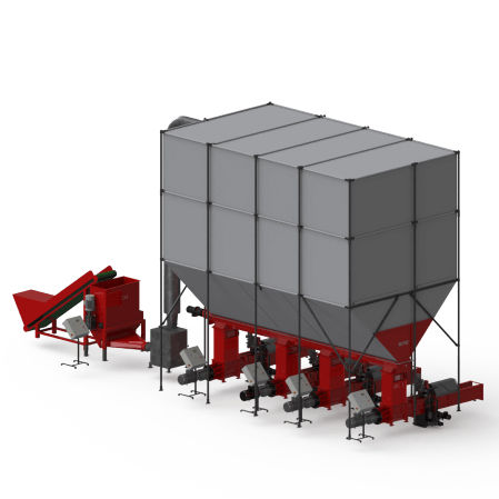 Polystyrene compactor - Runi - stationary / horizontal / top-loading