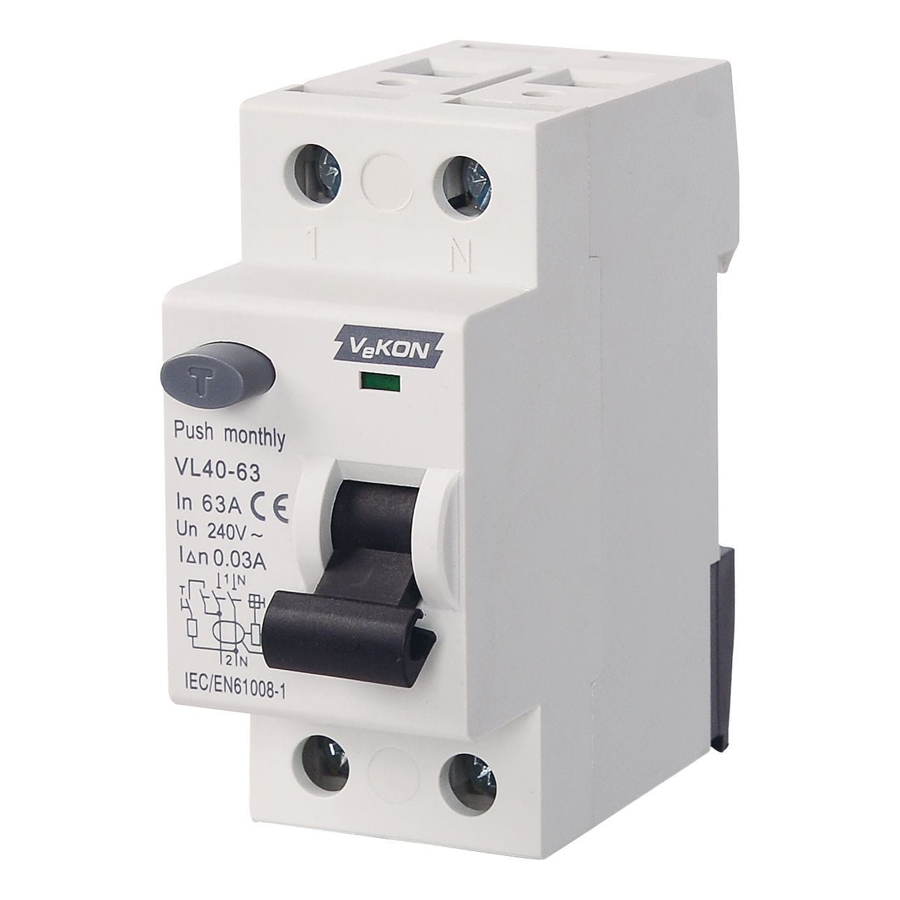 Earth-leakage residual current circuit breaker - VL40-63 - ZHEJIANG ...