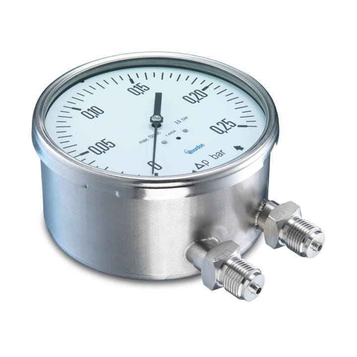 Differential pressure gauge - MQ7 - Bourdon - dial / threaded ...