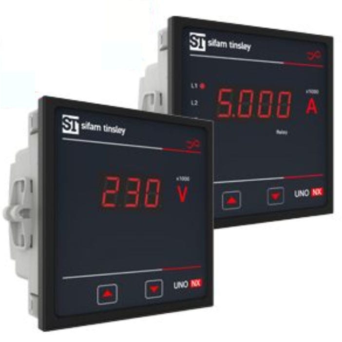Voltage panel meter - UNO NX - Sifam Tinsley - digital / LED / programmable