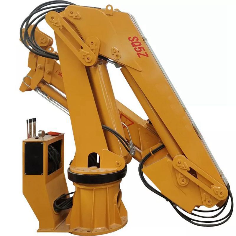 Barge crane - Relong Tech - boom / folding / shipbuilding