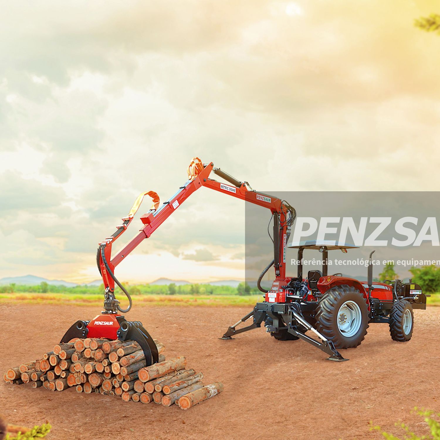 Forestry crane - Saur - mobile / articulated / loading