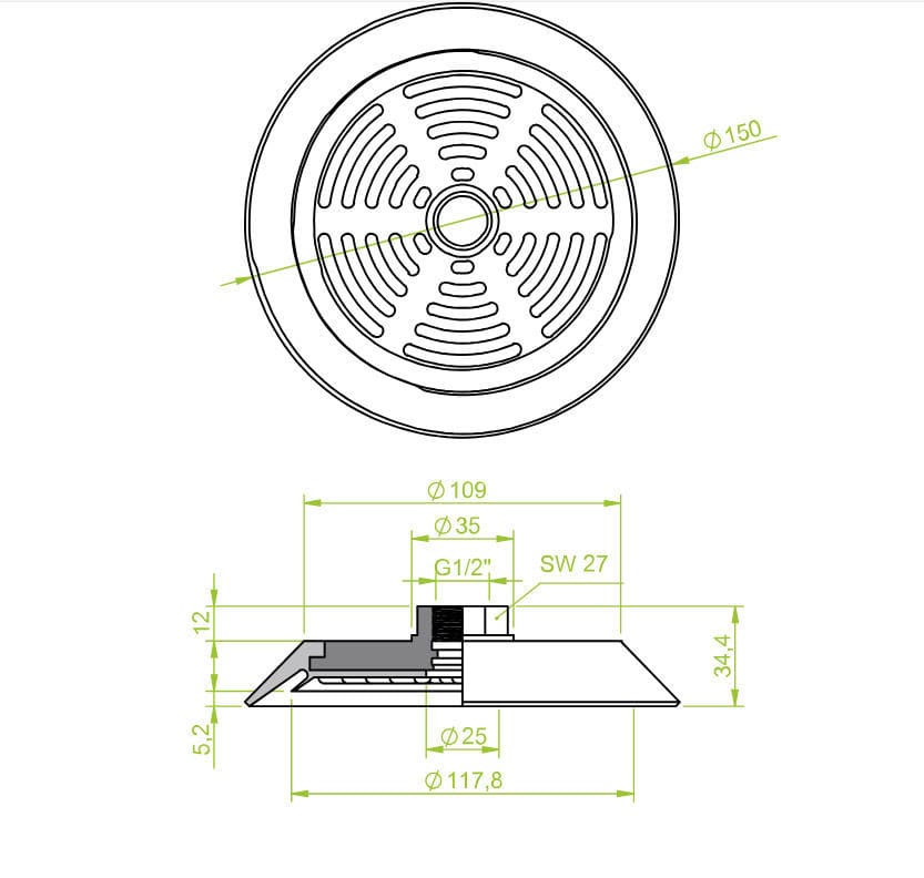 Round suction cup - 13.150.054.01 - Morali GmbH - silicone / NBR
