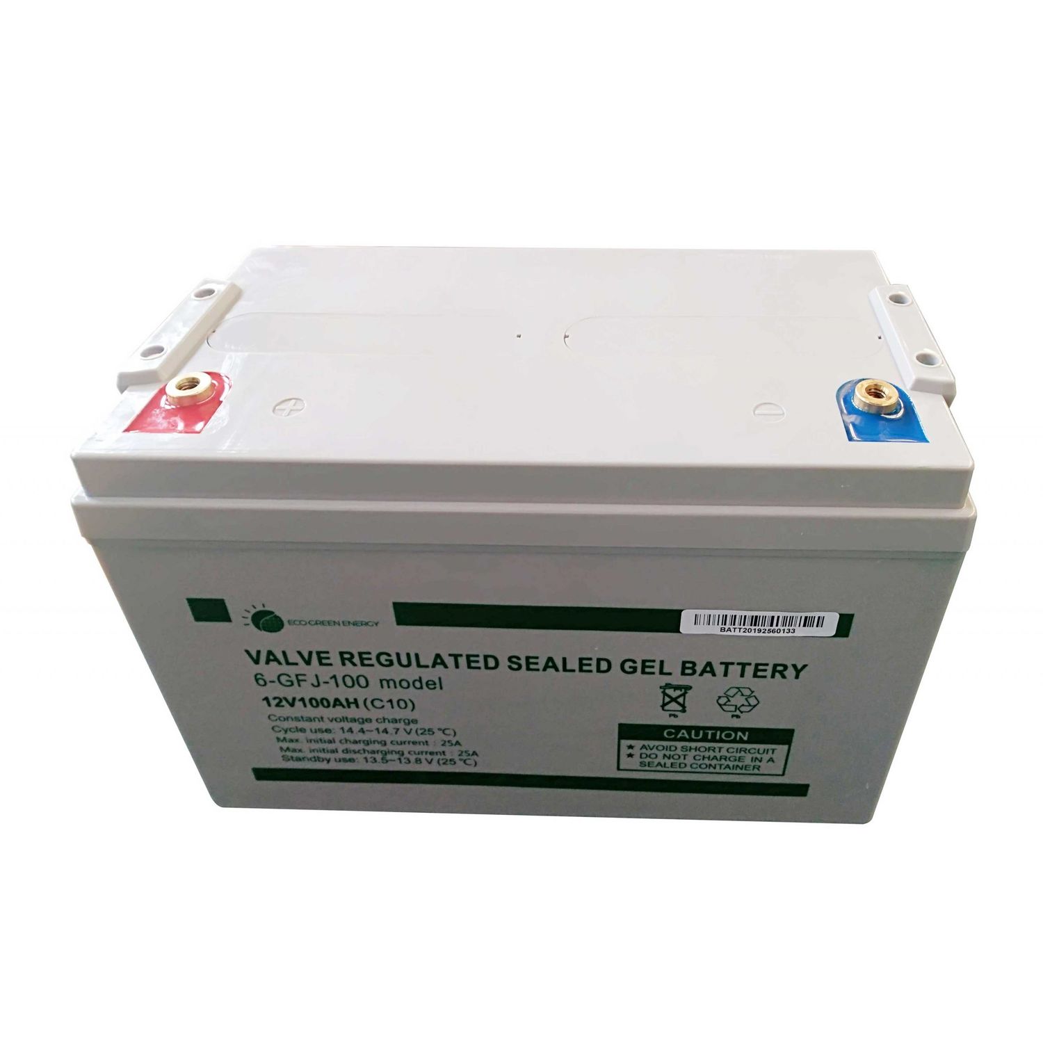 Lead-acid gel battery - 6 GFJ 200 - Eco Green Energy - 12 V / solar / IEC