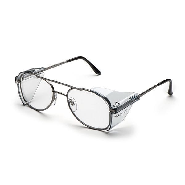 PVC safety glasses - 536 series - UNIVET - metal / glass / with side ...